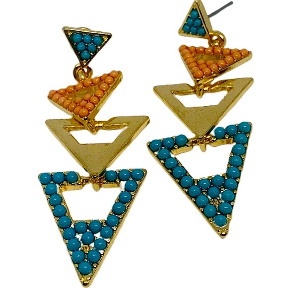 Jewelry | Triangle Shaped Earrings | Poshmark